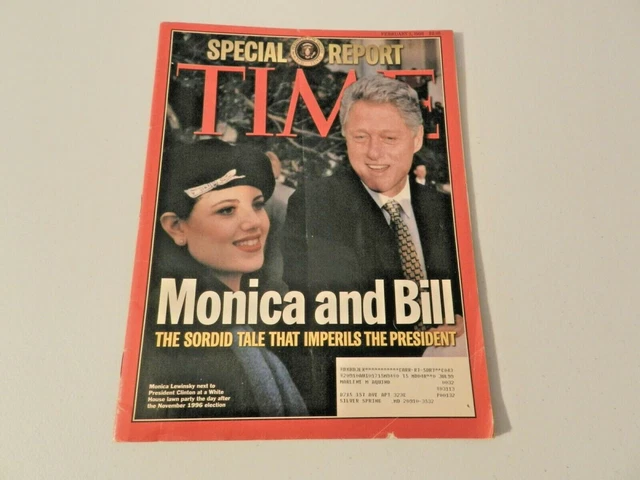 TIME MAGAZINE FEBRUARY 2, 1998 - Special Report - Monica Lewinsky, Bill ...