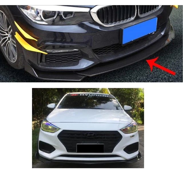 FRONT SPOILER DIFFUSER Splitter Front Lip Flaps Apron Fits for Mercedes ...