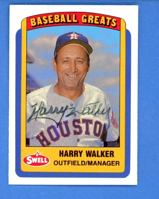 AUTOGRAPHE HARRY WALKER signé 1990 Swell Houston Astros EUR 2,29 ...