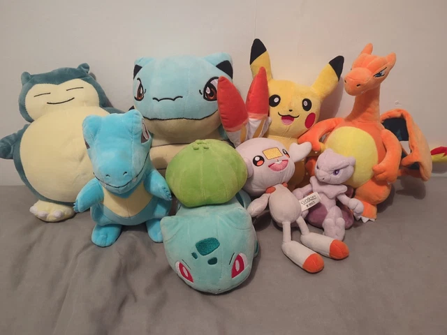 POKÉMON PLUSH PIKACHU Snorlax Bulbasaur Blastoise Scorbunny Mewtwo ...