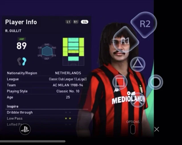 EFOOTBALL PES 2021 Classic Legend 121 Team Option File PS4 & PS5 Euro ...