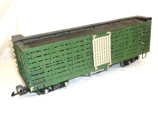 G SCALE LGB Green Bogie Cattle Car Wagon VGC Rolling stock ex Garden ...