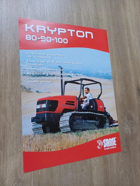 PROSPECTUS TRACTEUR CHENILLES Same Krypton Prospekt Traktor Tractor Brochure EUR 9,50 - PicClick FR