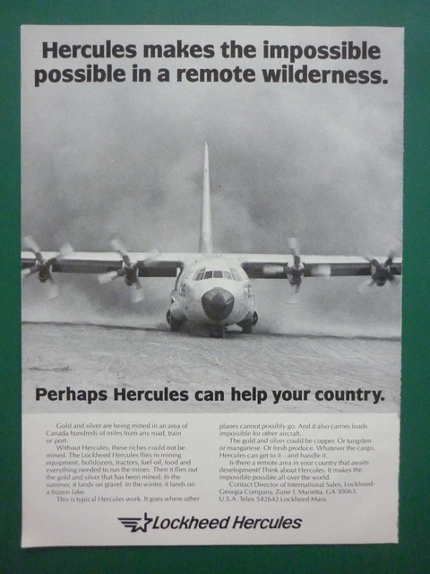 10/1981 PUB AIRCRAFT Lockheed C-130 Hercules Cargo Aircraft Original Ad ...