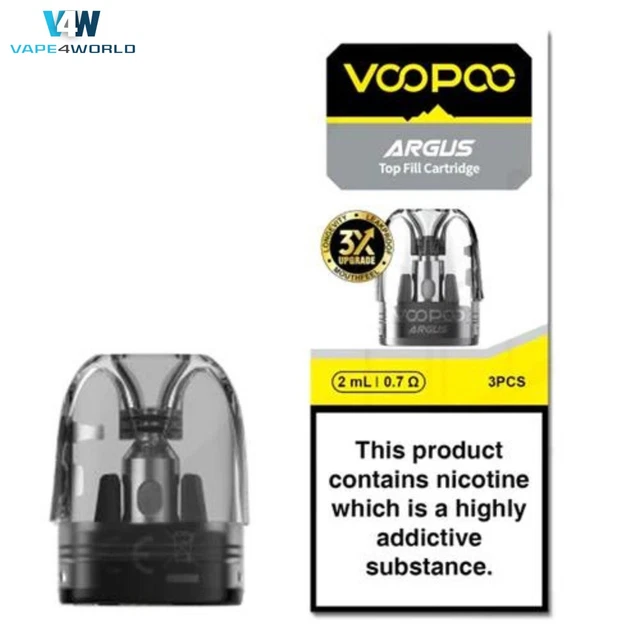 VOOPOO ARGUS POD Top Fill 0.7Ohm 2ML (14-18W) RDTL Pack of 3 - Argus G2 ...