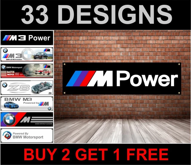 BMW BANNER BMW m power motorsport Workshop Sign PVC Trackside Display ...