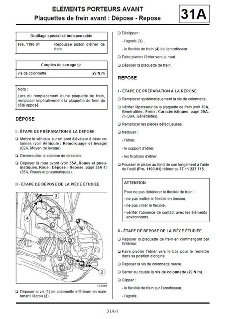 MANUEL ATELIER ENTRETIEN réparation technique maintenance Renault Koleos - Fr EUR 19,00 ...