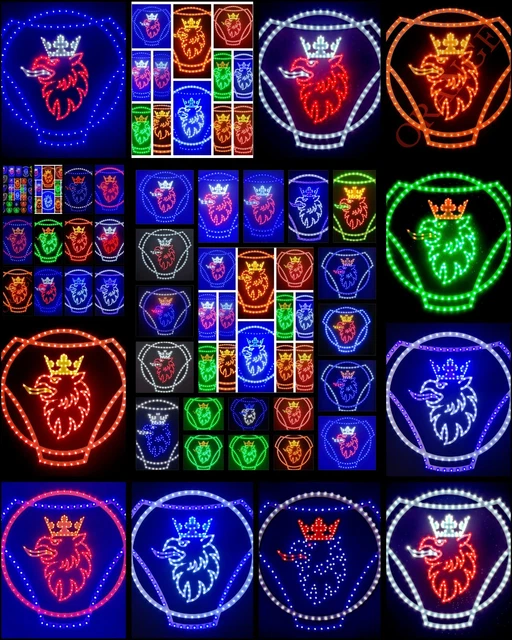 SCANIA TRUCK / LORRY LED LOGO LIGHT BOARD LED SIGN 50x50cm + FREE ...