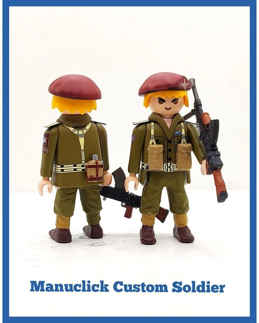 PLAYMOBIL CUSTOM WW2 PARACHUTISTE SOLDAT BRITISH ARMY WORLD WAR BREN £11.22 - PicClick UK