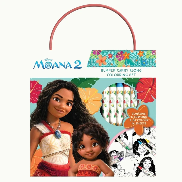DISNEY MOANA BUMPER Carry Along Colouring Set £6.95 - PicClick UK