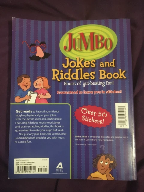 JUMBO JOKES AND Riddles Book : Hours of Gut-Busting Fun! by Beth L ...
