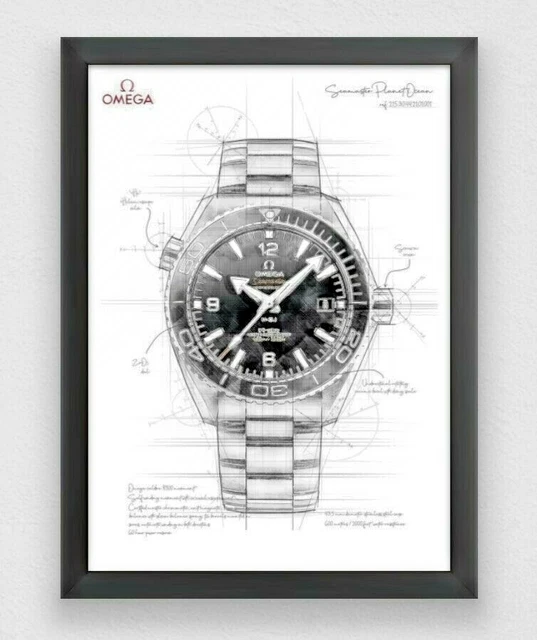 OMEGA SEAMASTER PLANET Ocean drawing illustration artwork - 3 Models ...