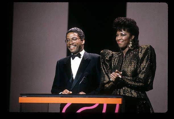 1987 PRESENTERS HERBIE Hancock And Natalie Cole 1 Ama Music Awards ...