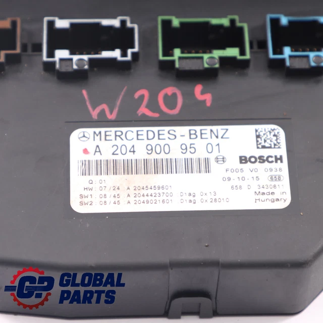 SICHERUNGSKASTEN MERCEDES W204 hinten SAM Relais Steuergerät Modul ...