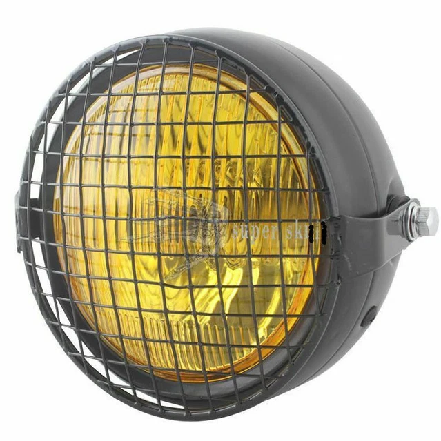 FEUX PHARE PARABOLE Jaune Cafe Racer Café Racer Custom Nacked Naked ...