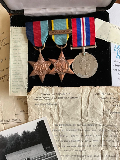 WW2 RAF 107,50,49 sqn w/op AG casualty aircrew europe medal group DFC ...