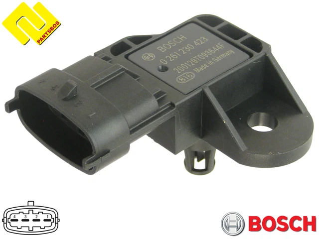 BOSCH 0261230423 INTAKE Manifold Pressure Sensor Map 0261230424 ...