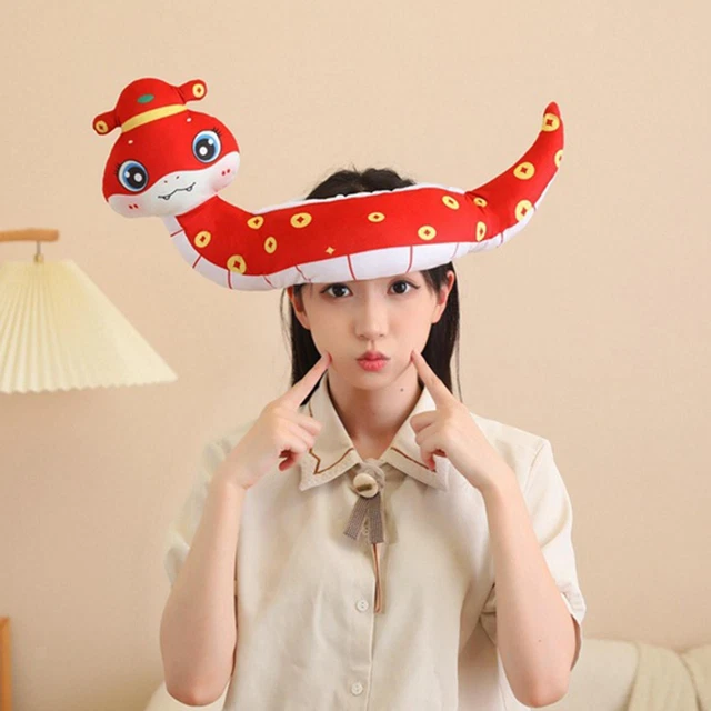 SNAKE HEADGEAR HEADDRESS Head Cover Dress up Stuffed Toy Novelty for ...
