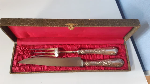 COUVERTS DE SERVICE à découper Poinçon modèle "RD trèfle" métal argenté ...