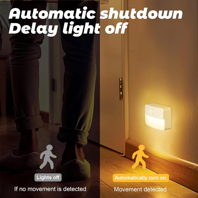 LED STAIR LIGHTS Motion Sensor, 8-Pack Warm White Light for under ...