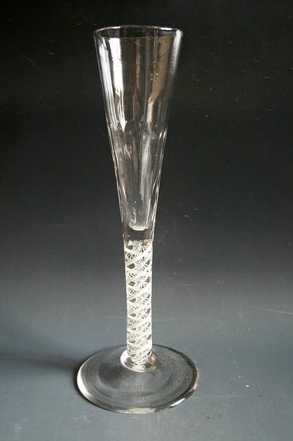 18TH CENTURY ENGLISH Ratafia Glass With Double Opaque Twist Stem $292. ...