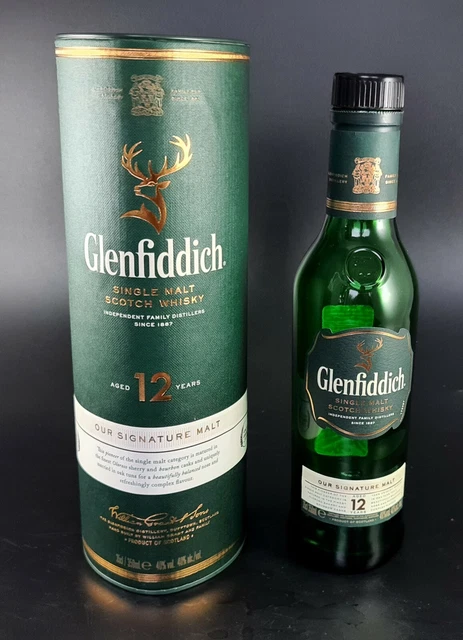 GLENFIDDICH WHISKEY EMPTY Bottle & box 12 Years Old Single malt Scotch Whisky 35 $9.86 - PicClick AU