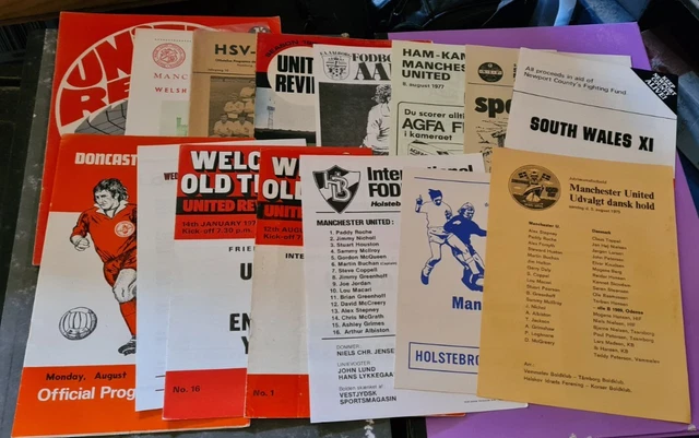 SELECTION OF 15 Manchester United Friendly Programmes--1960's and 1970 ...