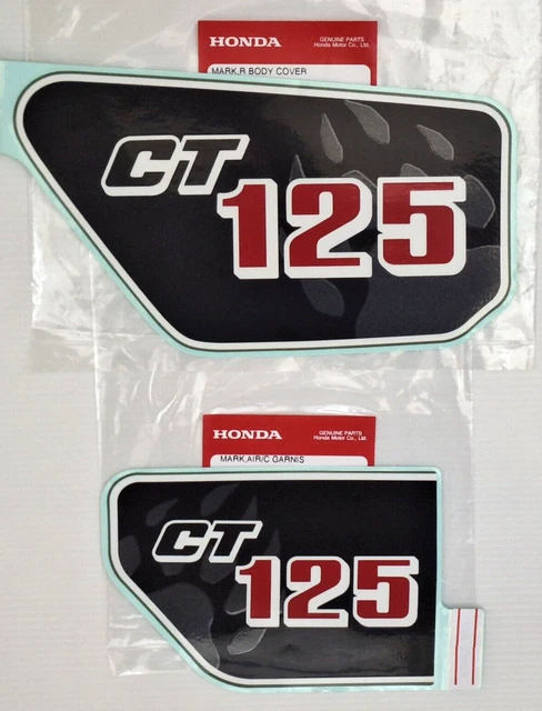 SET (R+L) ORIGINAL HONDA CT125-TRIAL-Seiten Aufkleber-Sticker-Emblem ...
