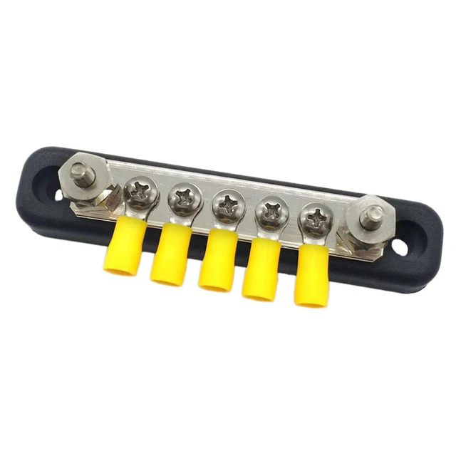 5 WAY BUS Bar Electric Terminal Junction Block for Cars Trailers £15.64 ...