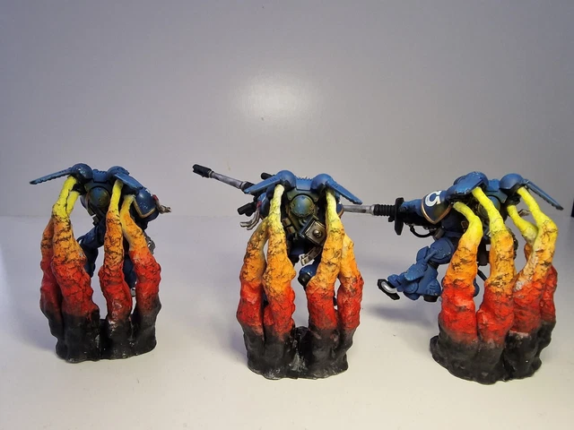 WARHAMMER 40K PRIMARIS Inceptors Jetpack smoke trails Space Marine x3 ...