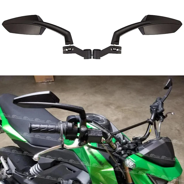 8MM 10MM MOTORCYCLE Reaview Side Mirrors For Kawasaki Z125Pro Z650 Z900 ...