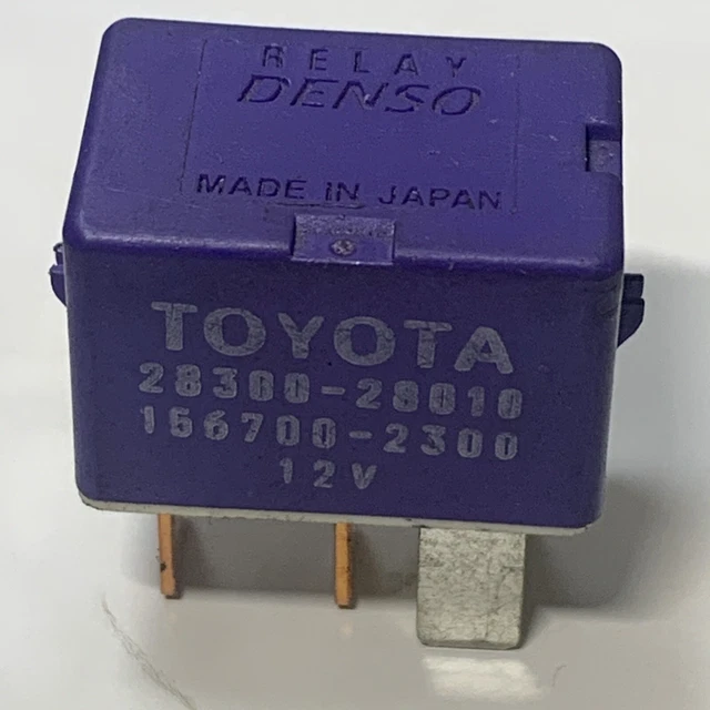 GENUINE TOYOTA & Lexus 4-Pin Purple Starter Relay 28300-28010 Denso ...