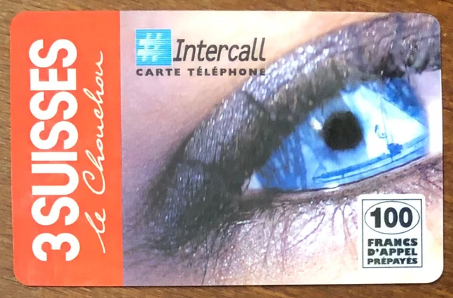 INTERCALL 3 SUISSES 100F Prepayée Prepaid Telecarte Scheda Calling Card ...