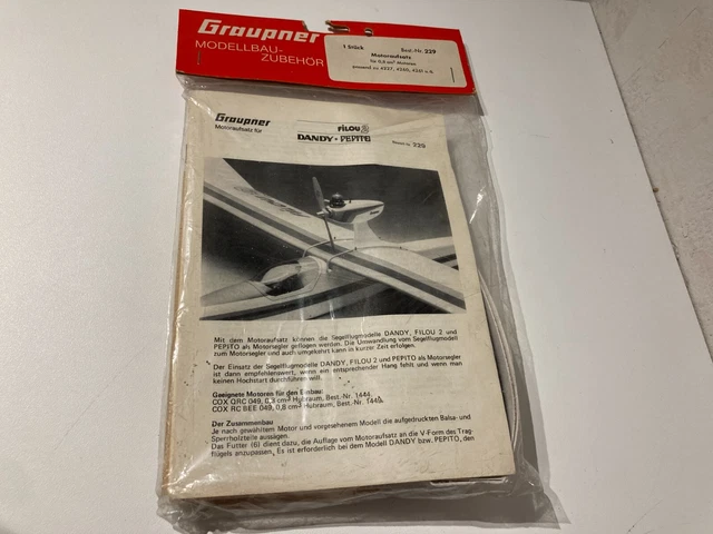 GRAUPNER MODELLBAU-ZUBEHÖR 1 Stück Bestell Nr. 229 - Motoraufsatz für 0 ...