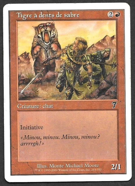 CARTE MAGIC THE Gathering / Tigre à Dents de Sabre - BON ETAT EUR 2,00 - PicClick FR