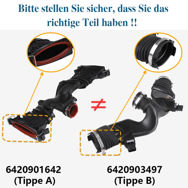 REINLUFTLEITUNG INKL. LUFTMASSENMESSER für Mercedes-Benz W204 S204 W211 ...