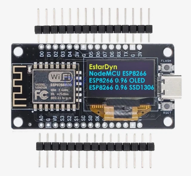 Nodemcu Type C Usb Esp8266mod 096 Oled Display Ch340c Wifi Wlan Iot Arduino Eur 400