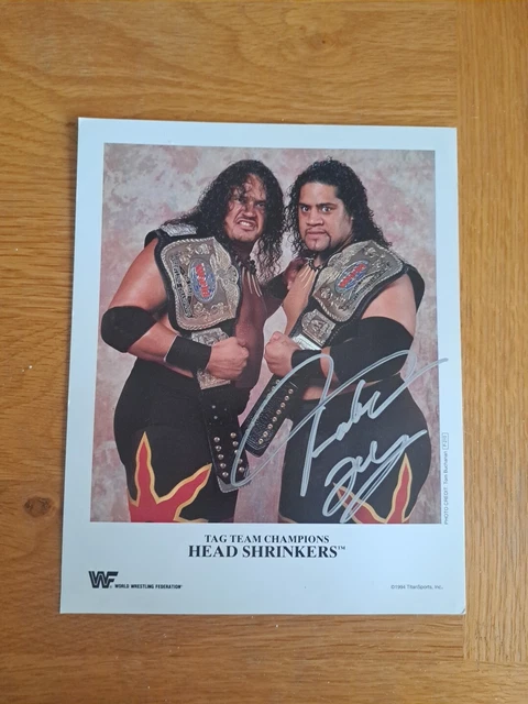 WWF HEADSHRINKERS SIGNED Wrestling Promo Picture Signed By Fatu ...