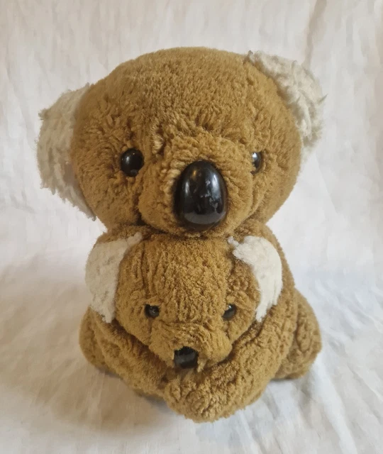VINTAGE KOALA BEAR Toy And Baby Soft Plush Well Loved Old Animal £11.50 ...