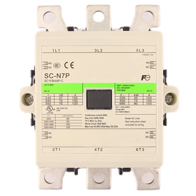 CONTACTORES DE CA para Fuji SC-N7P 24V/36V/48V/110V/220V/380V-440V EUR 189,57 - PicClick ES