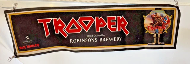 IRON MAIDEN HUGE Trooper Beer Bar Runner / Mat Robinson's Brewery 100% ...
