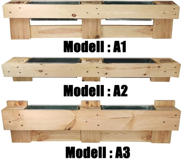 BLUMENKASTEN FÜR EUROPALETTE mit Wandhalterung Paletten Pflanztopf Pflanzkasten EUR 42,95 ...