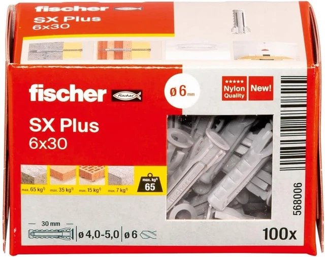 FISCHER PLUG SX Plus 6 X 30 NEW £5.49 - PicClick UK