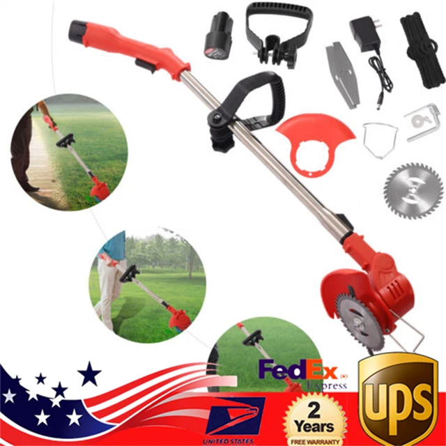 CORDLESS ELECTRIC GRASS String Trimmer Lawn Edger Weed Wacker Cutter ...