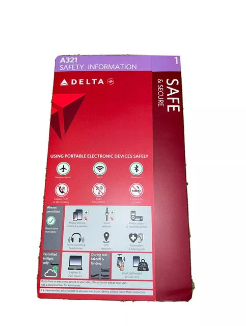 DELTA AIR LINES Safety Card Airbus A321-200 Card 07/20 New Revision! £9 ...