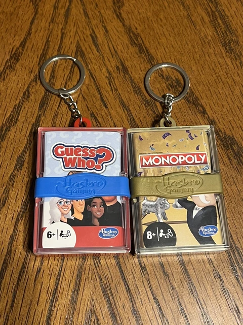 HASBRO GAMING REAL Mini Game Keychain Games Duo Pack Gold Monopoly And ...