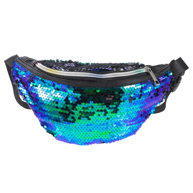 MERMAID FANNY PACK: Girls Shiny Waist Bag - Sequined Fanny Pack Cute ...