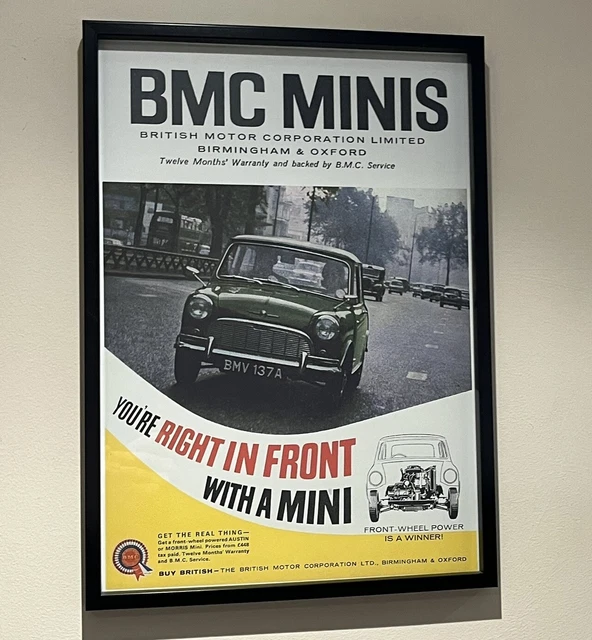 BMC MINIS AUSTIN & Morris Mini Mk1 You’re Right In Front Garage Wall ...