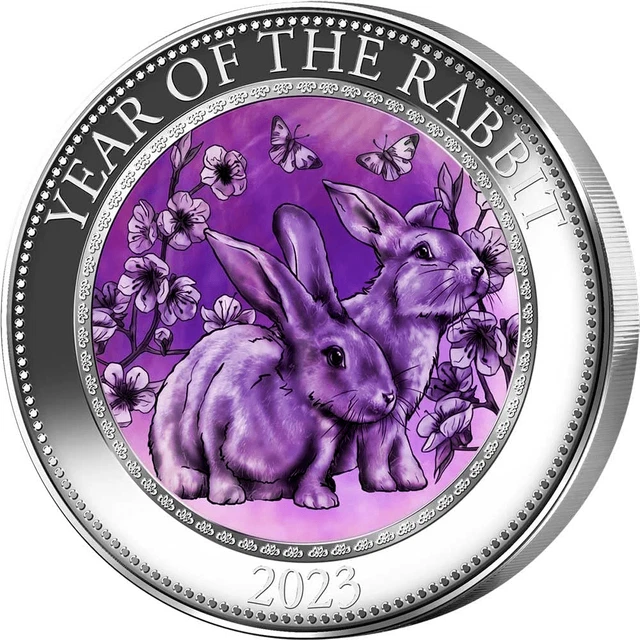 YEAR OF THE Rabbit Lunar III Silver Coin 2023 - Australia - High Relief ...
