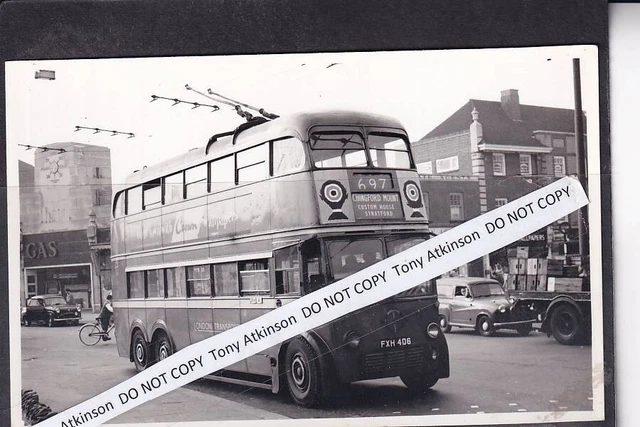 LONDON TRANSPORT - L3 Type Trolley Bus - No. 1406 On Route 697 - Photo ...
